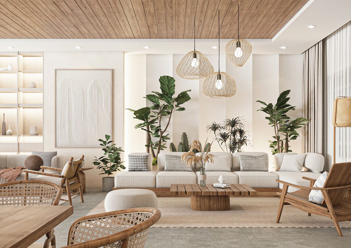 Rumah Keren Dengan Kolam Renang Dan Interior Boho - Minimalis123