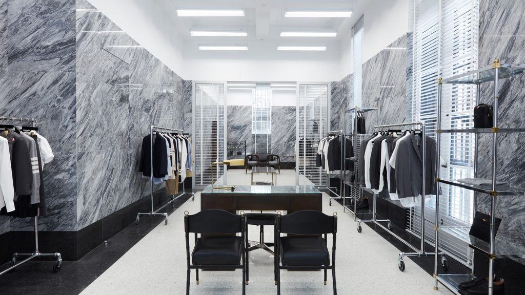 Desain toko Thom Browne di San Francisco - Minimalis123